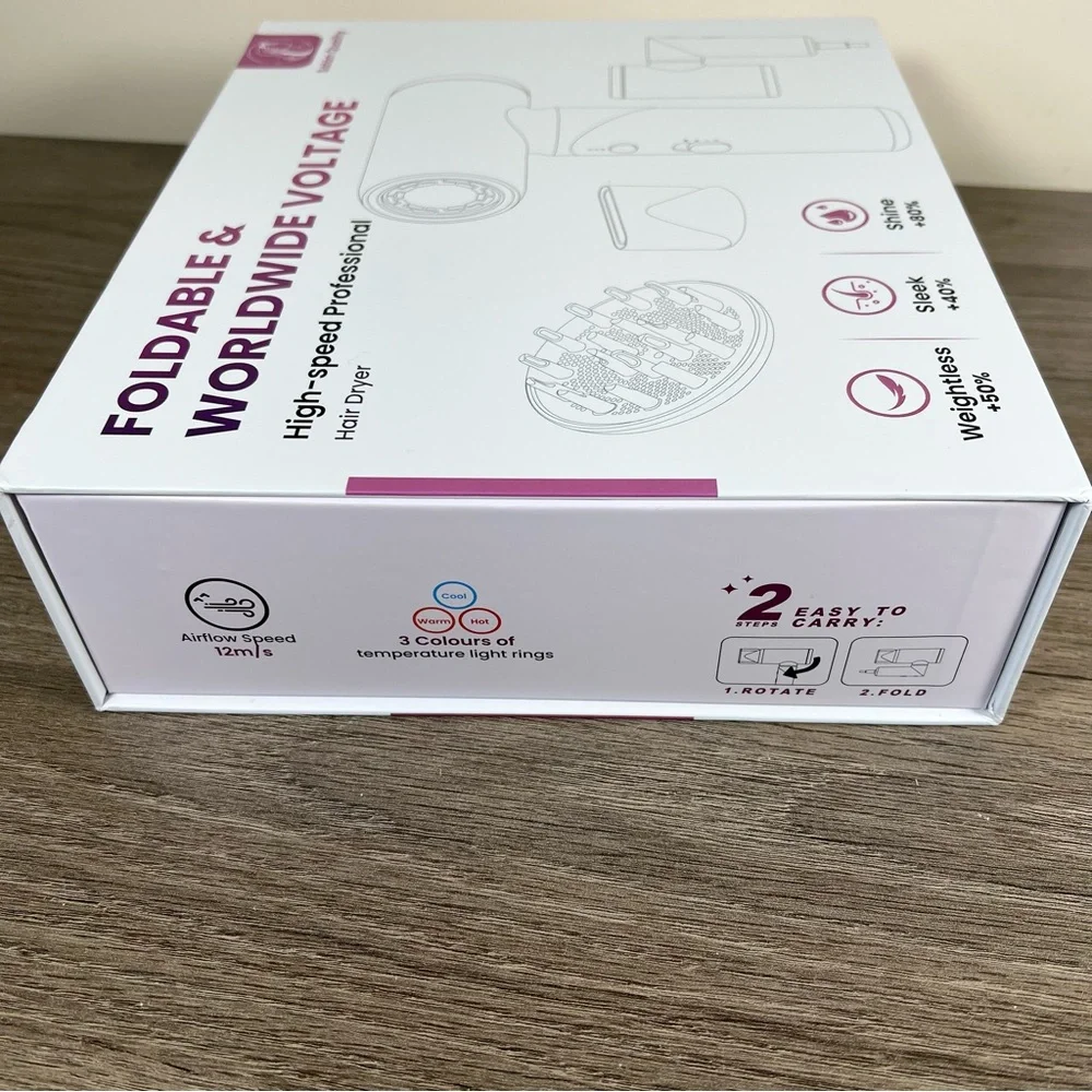 Hair | Pink Compact High Speed Dual Voltage Foldable Hair Dryer | Poshmark